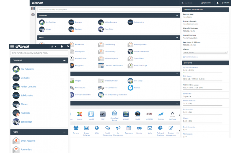 cPanel Web Hosting Plans - Easy & Affordable - Visiba